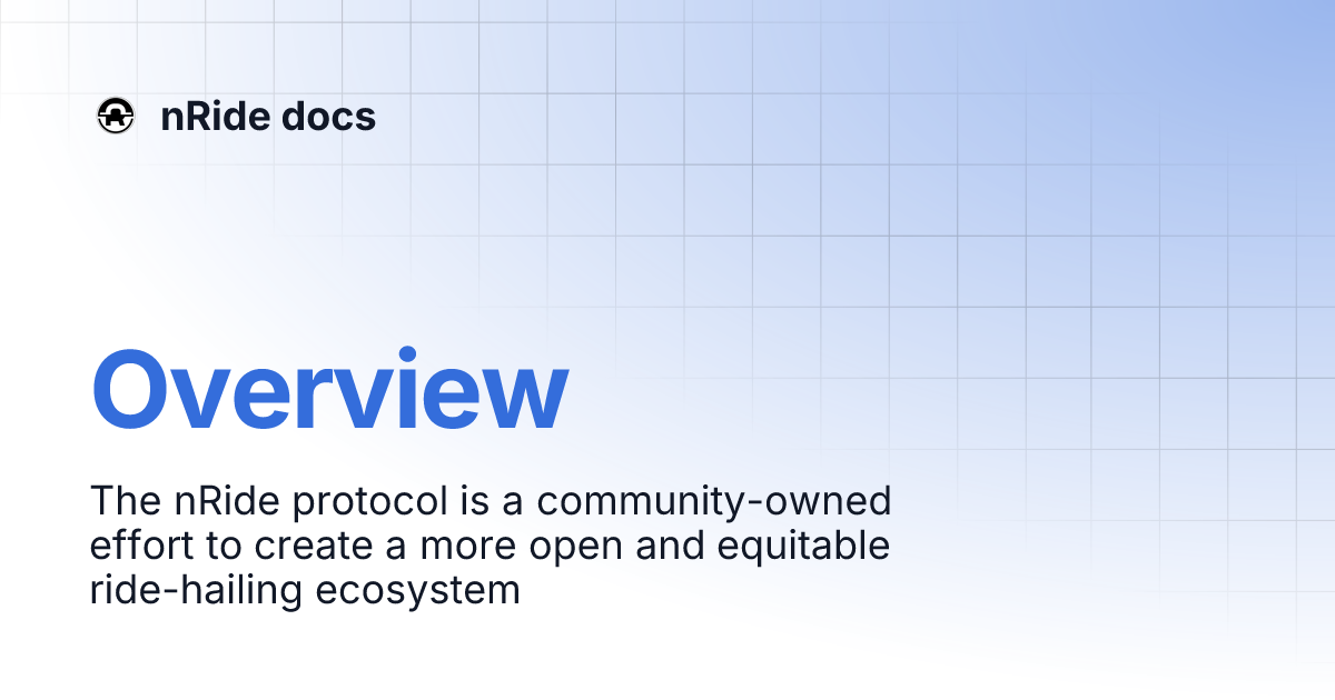 Overview | nRide docs
