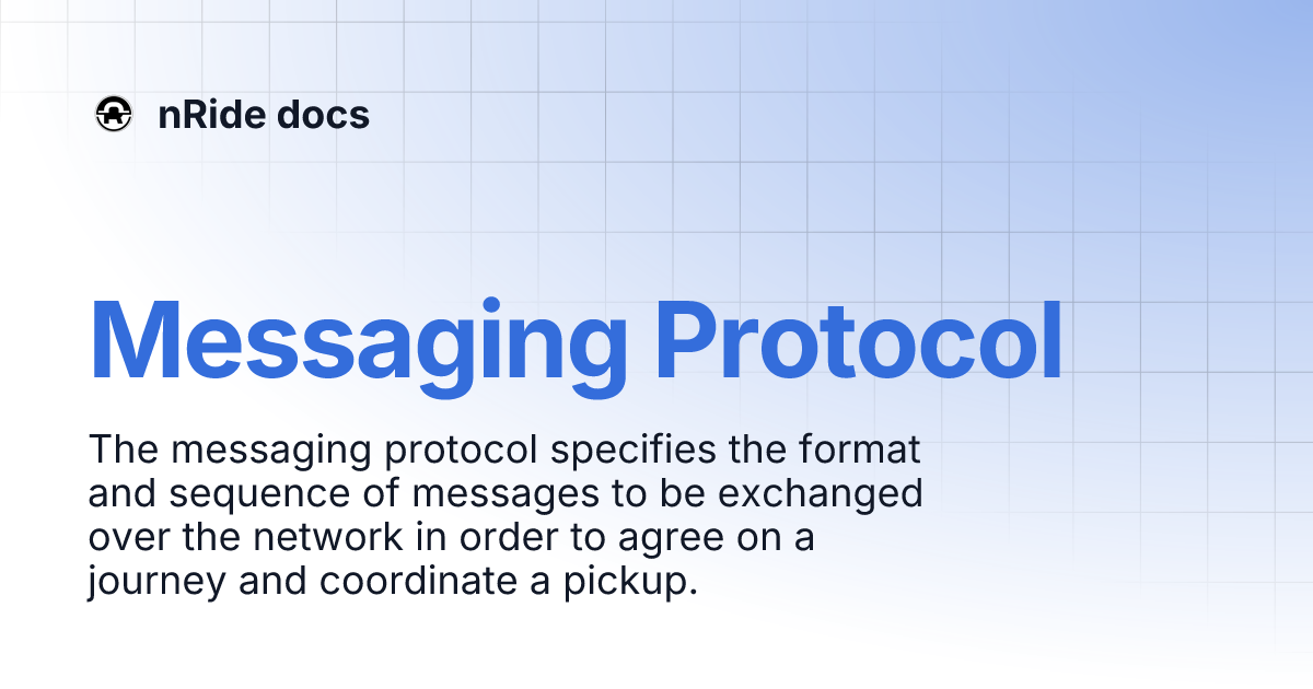 Messaging Protocol | nRide docs